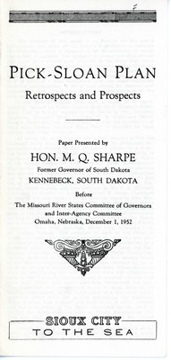 "Pick-Sloan Plan: Retrospects and Prospects" by Merrell Quentin Sharpe