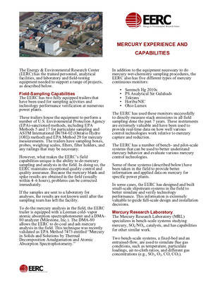 "Mercury Experience and Capabilities" by University of North Dakota ...