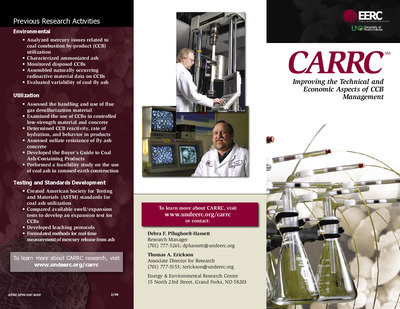 "CARRC Coal Ash Resources Research Consortium" by University of North ...