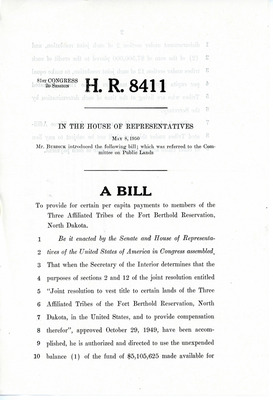"A Bill to Provide for Certain Per Capita Payments to Members of the Th ...