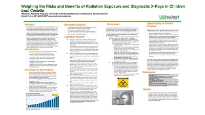 "Weighing the Risks and Benefits of Radiation Exposure and Diagnostic X ...