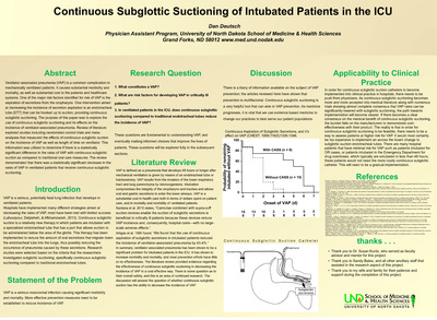 "Continuous Subglottic Suctioning of Intubated Patients in the ICU" by ...
