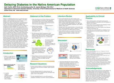 "Delaying Diabetes in the Native American Population" by Seth Tramm
